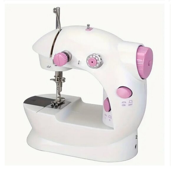Other | Nwt Mini Sewing Machine Pink Foot Pedal 2 Speeds Double Threads ...